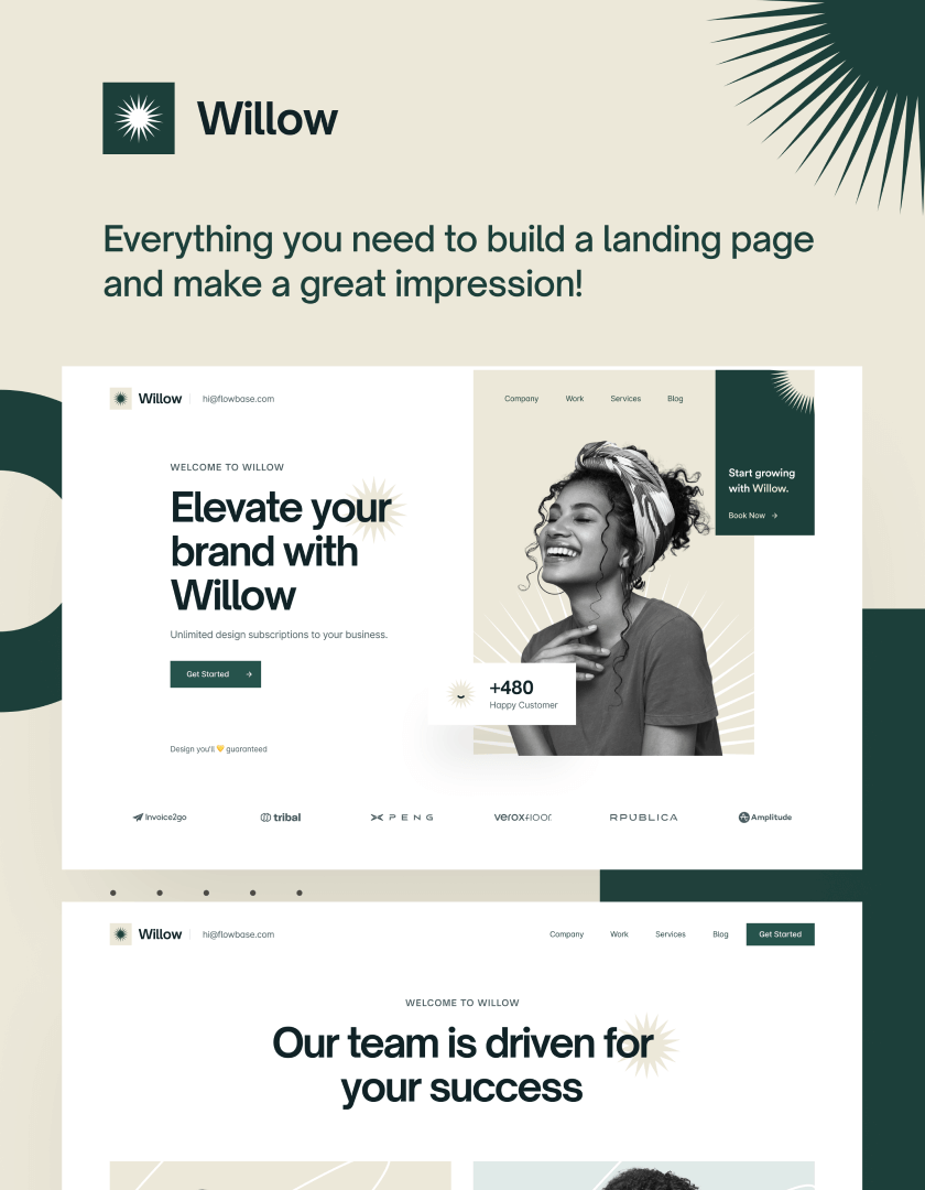 Willow Studio & Agency Template | Flowbase